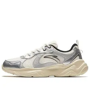 ANTA Low Top Lace Up Sneakers - White/grey/silver
