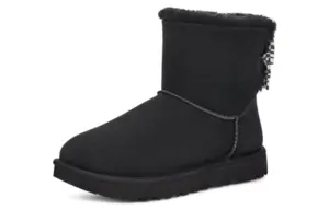 UGG Checkered Bow Short Snow Boots
