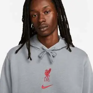 Nike Liverpool Club Pullover Hoodie - Grey