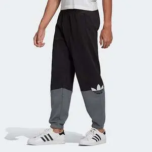 Adidas Originals Logo Splicing Bundle Feet Sports Pants - Black
