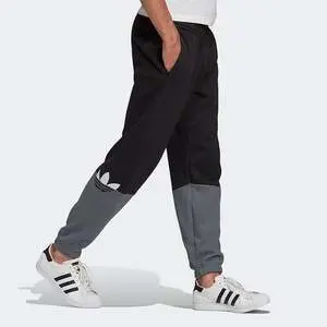 Adidas Originals Logo Splicing Bundle Feet Sports Pants - Black