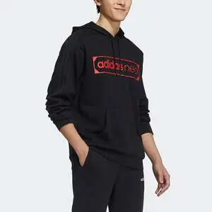 Adidas Neo Logo Print Fleece Lined Hoodie - Default Color