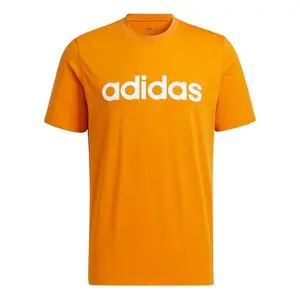 Adidas Neo Ce Logo Tee Logo Printing Sports Round Neck Short Sleeve T-shirt - Orange