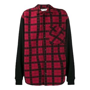 Off-White Plaid Casual Shirt - Blackredmulti-color