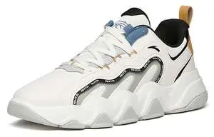ANTA Athletic Lace Up Sneakers - White/black/yellow