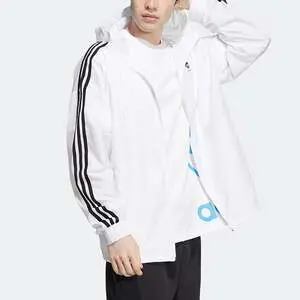 Adidas Neo Stripe Logo Hooded Track Jacket