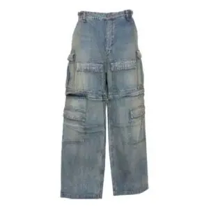 Balenciaga 24ss Zipper Type 2way Denim Cargo Pants
