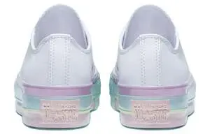 CONVERSE Chuck Taylor All Star Lift Low Platform Sneakers - White/purple/blue