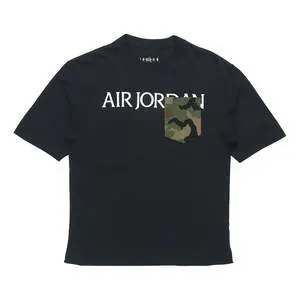 JORDAN Camo Mashup Short Sleeve T-shirt - Black