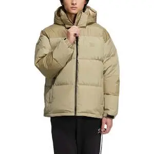 Adidas Originals Padded Hooded Jacket - Tan
