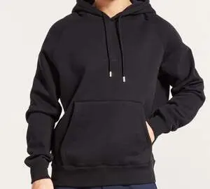 JORDAN Embroidered Fleece Pullover Hoodie - Black