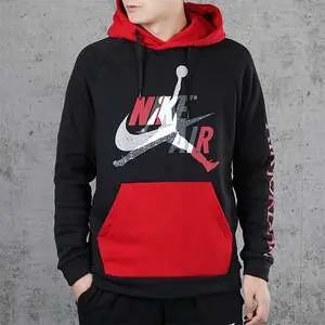 JORDAN Jumpman Classics Contrast Stitching Hoodie - Black