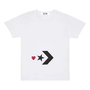 Play Comme Des Garcon X Converse Logo T-shirt - White