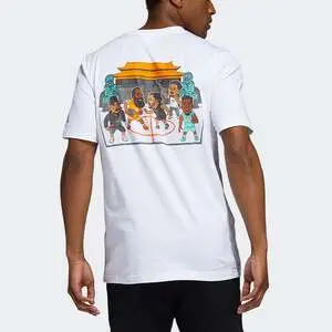 Adidas Beijing Tee Cartoon Printing Basketball Casual Sports Short Sleeve - White
