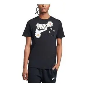 Nike Essential Sport Daisy Pocket T-shirt 'black - Black/multi-color