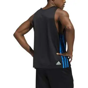 Adidas Lillard Logo Printing Stripe Basketball Vest - Multi-color