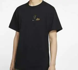 Nike Skate T-shirt Back Round Neck Short Sleeve - Black