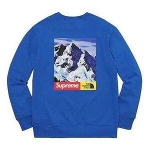 Supreme X The North Face Mountain Crewneck Sweater - Blue