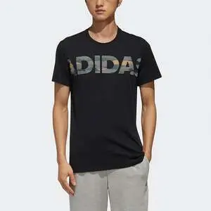 Adidas Logo Large Alphabet Printing Short Sleeve