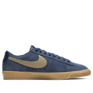 Nike Blazer Low Sb 'navy Gum' Sneakers - Blue