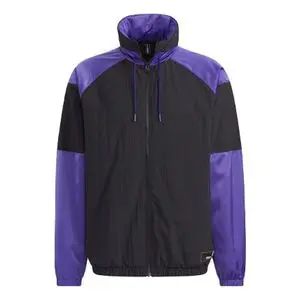 Adidas Neo Color Block Stand Collar Track Jacket - Black