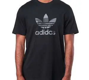 Adidas Logo Printing Short Sleeve T-shirt - Black