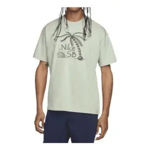 Nike Alphabet Printing Casual Short Sleeve Aqua Blue T-shirt