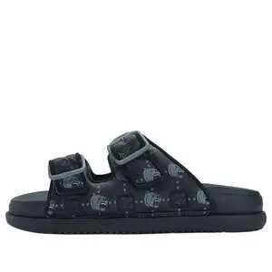 FILA Lucia Sandals With Buckled Straps And Graphic Detailing - Black/teal