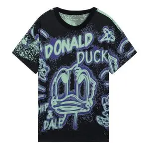 LI-NING X Disney Donald Duck Graphic T-shirt 'black - Black/multi-color