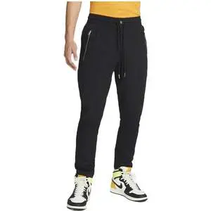 JORDAN Statement Essentials Solid Color Alphabet Embroidered Casual Pants/trousers Autumn Black
