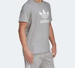 Adidas Originals Chest Logo Sports Short Sleeve - Gray