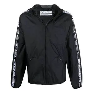 Off-White Jacquard Zipper Hooded Jacket - Default Color