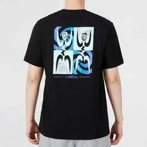Nike Logo Printing Casual Short Sleeve Black T-shirt - Multi-color