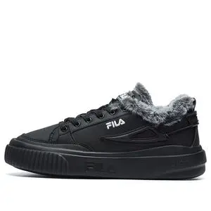 FILA Tara We Low-top Sneakers With Fur Lining - Black