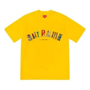 Supreme Ss19 City Arc Tee Logo Tee - Yellow