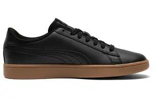 PUMA Smash V2 Low Top Sneakers - Black/brown