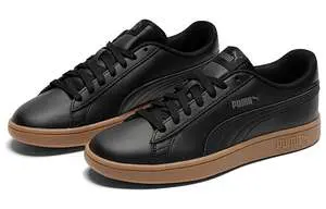 PUMA Smash V2 Low Top Sneakers - Black/brown