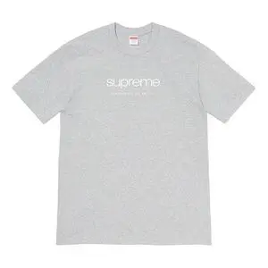 Supreme Ss20 Week 1 Shop Tee Classic Logo Short Sleeve Gray - Grey