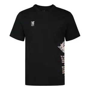 JORDAN Wings Basketball Sports Short Sleeve T-shirt - Black