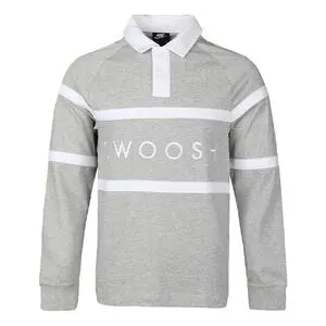 Nike Alphabet Embroidered Rugby Gray Polo Shirt - Grey