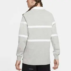 Nike Alphabet Embroidered Rugby Gray Polo Shirt