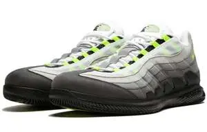 Nike Court Vapor Rf X Air Max 95 "neon" Low Top Sneakers - Black/volt-neon