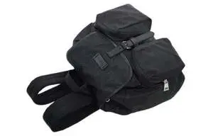 Gucci Logo Leather Trimmed Nylon Backpack