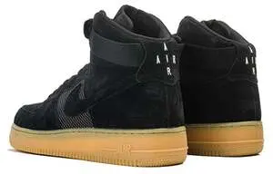 Nike Force 1 High '07 Lv8 Gum Sole High Top Sneakers - Black