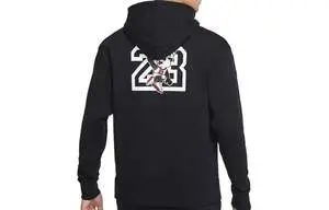JORDAN Air Casual Sports Drawstring Hoodie - Black
