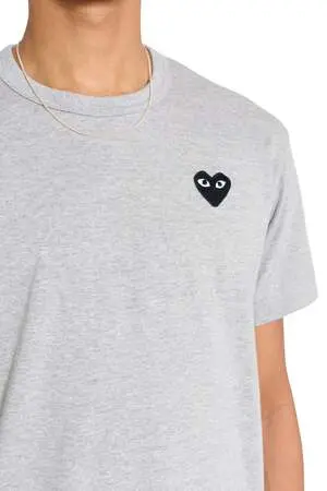 Play Comme Des Garcon Ss25 Heart T-shirt - Grey