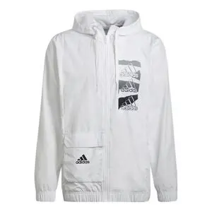 Adidas Logo Zip-up Hooded Jacket - Multi-color