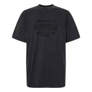 Balenciaga Property Vintage T-shirt Large Fit - Washed Black