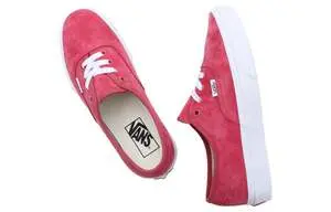VANS Pig Suede Authentic Lace Up Sneakers - Red