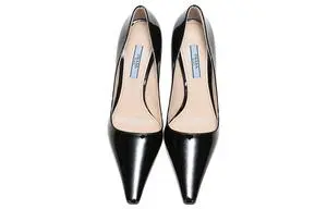 Prada Patent Leather High Heel Pumps - Black